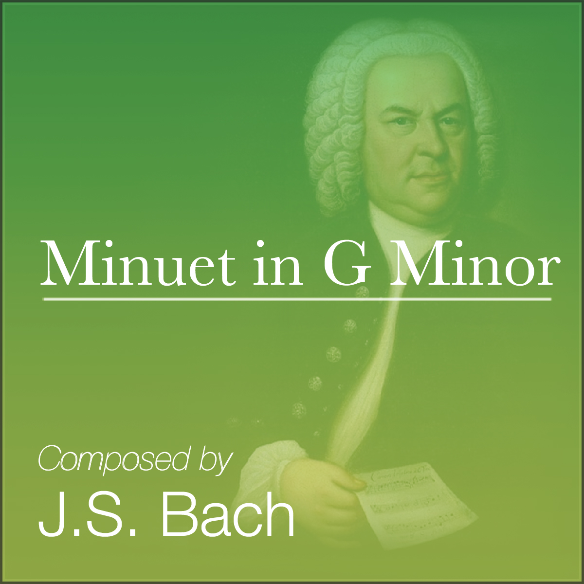 Minuet in G minor by J.S. Bach Piano Sheet Music | Intermediate Level
