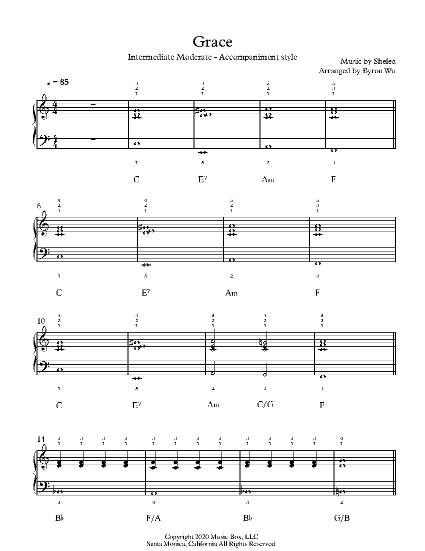 Grace by Sheléa Sheet Music & Lesson | Intermediate Level